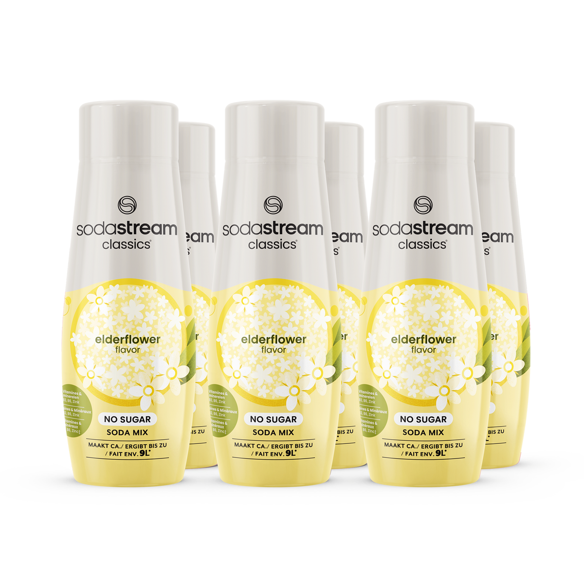 SodaStream Classics - Fruit Flavours - Elderflower Zero 6-pack ...